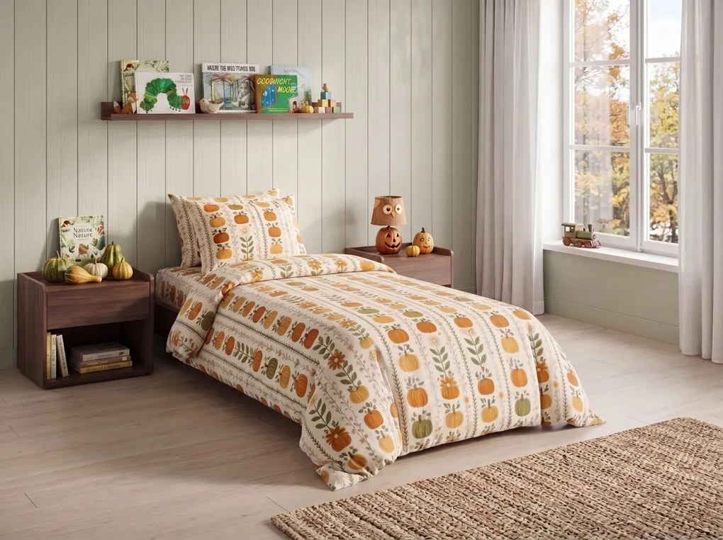 Flanelové povlečení PUMPKIN LINES barevné Rozměr povlečení: 70 x 90 cm | 140 x 220 cm