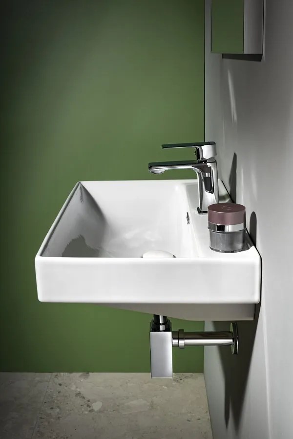 Aqualine Parla umyvadlo obdélníkové 65 x 38 cm s otvorem pro baterii s přepadem karamické bílá 9965