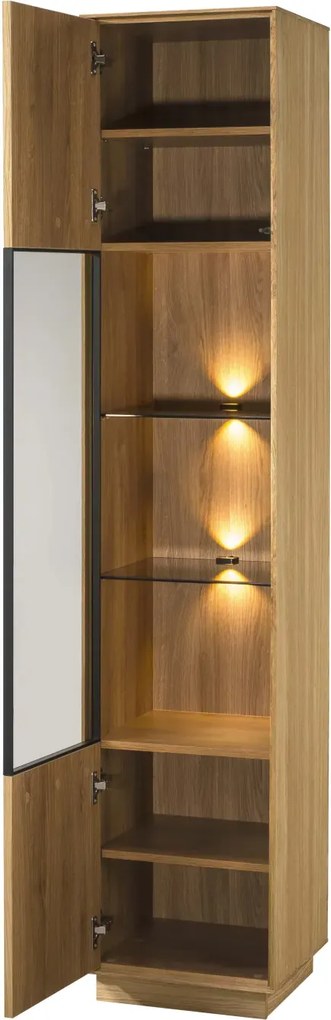Vitrína s LED osvětlením Join 40 cm z masivu dub přírodní
