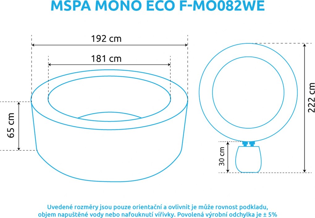 Mspa | Vířivý bazén MSPA Mono ECO F-MO082WE | 11400281