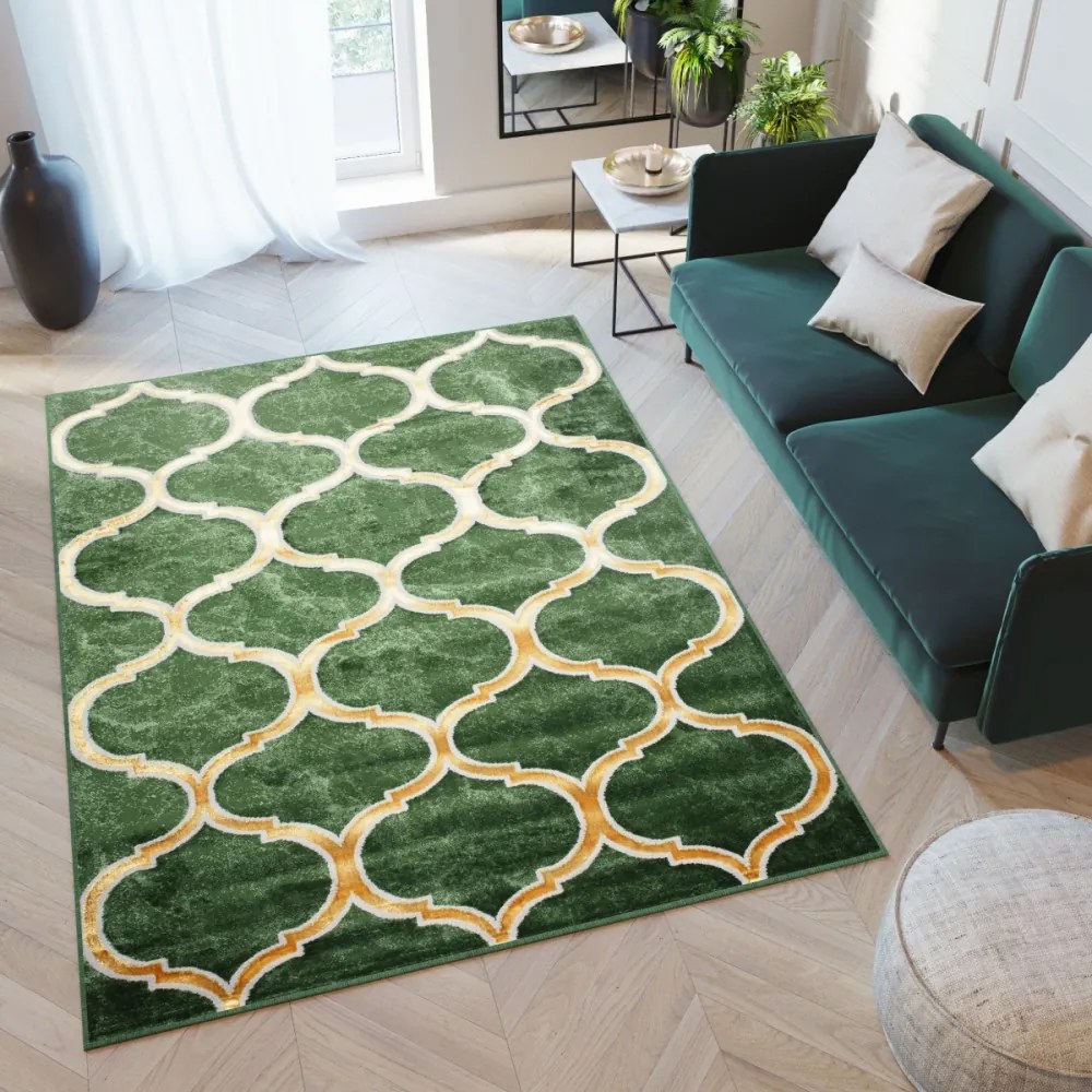 Kusový koberec Toma zelený 160x220cm