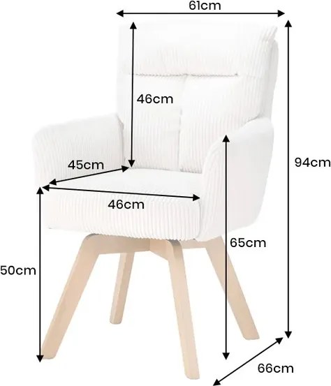 Designová otočná židle Maddison béžový manšestr