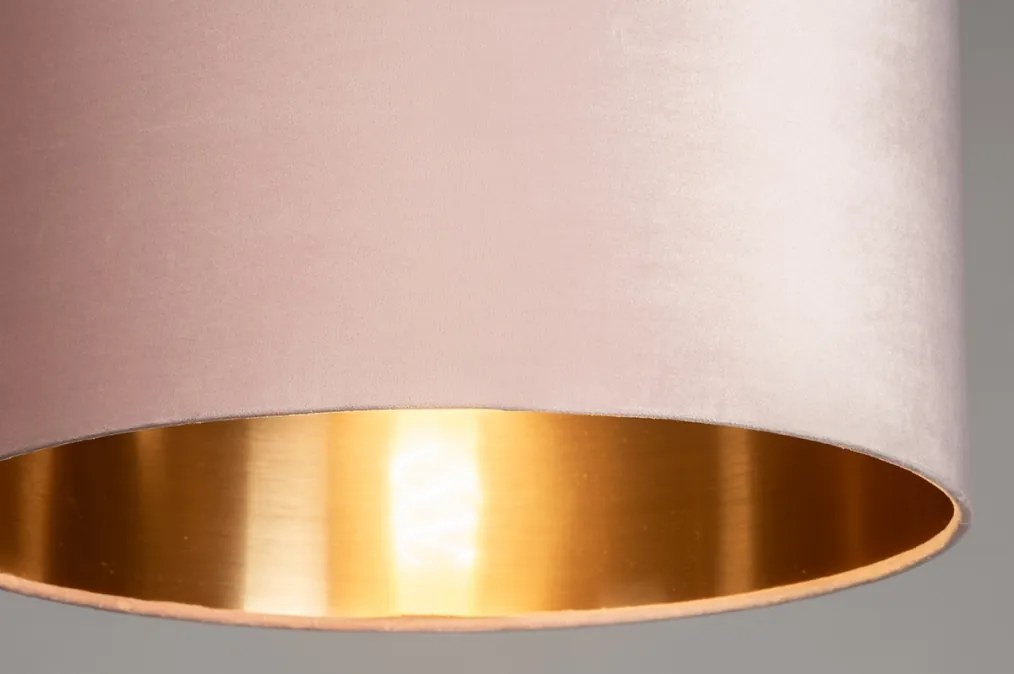 Stojací designová lampa Pallas Pink Steel