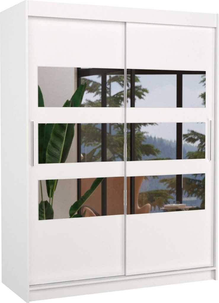 ADRK Furniture Skříň posuvná se zrcadlem FLORENTO 150 ADRK-SW-FLO-W-150