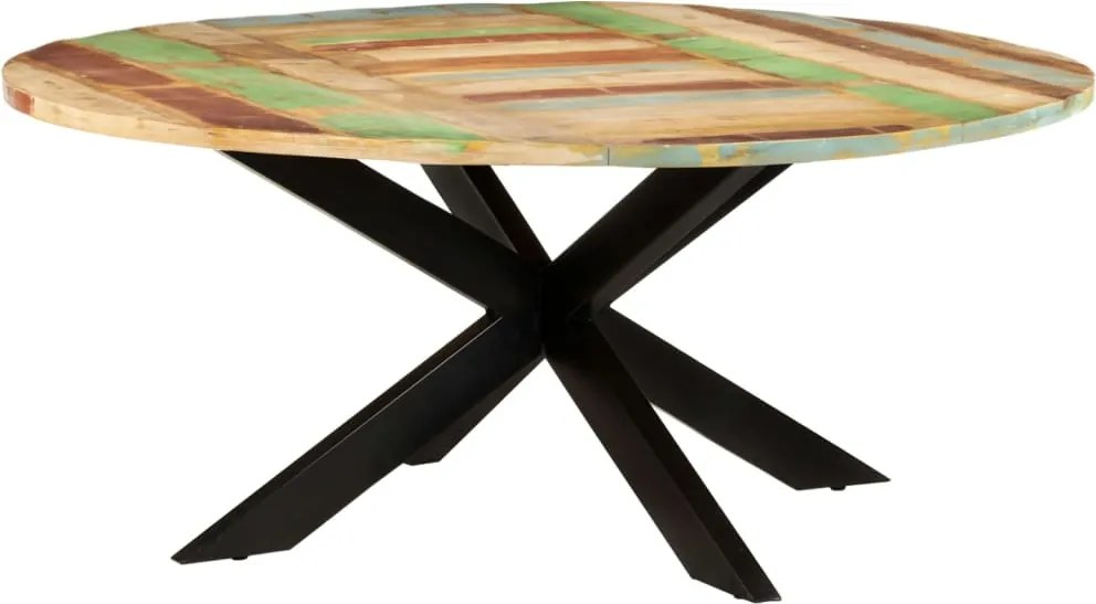 Jídelní stůl kulatý 175 x 75 cm masivní recyklované dřevo 321685