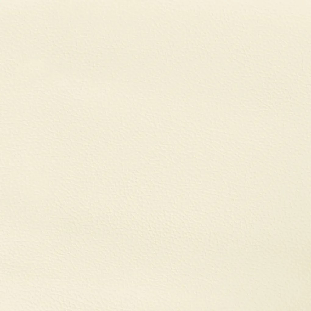 Čelo postele typu ušák krémové 147 x 23 x 118/128 cm umělá kůže 3117768