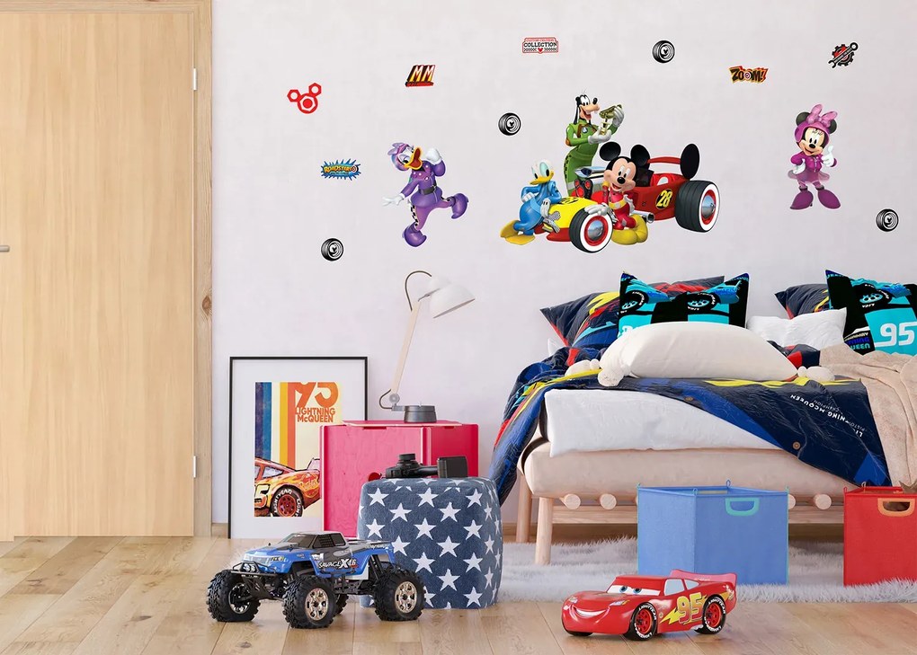 Dětská samolepka na zeď Disney Mickey v Autě | 65 x 85 cm | DDK2309