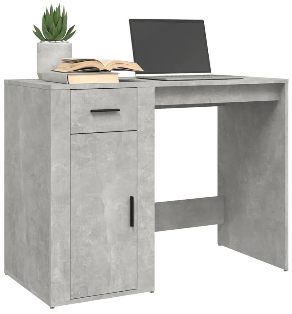 Psací stůl betonově šedý 100 x 49 x 75 cm kompozitní dřevo - Default Title