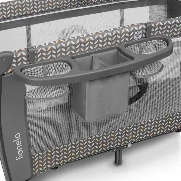 Lionelo - Cestovní postýlka SVEN PLUS šedá