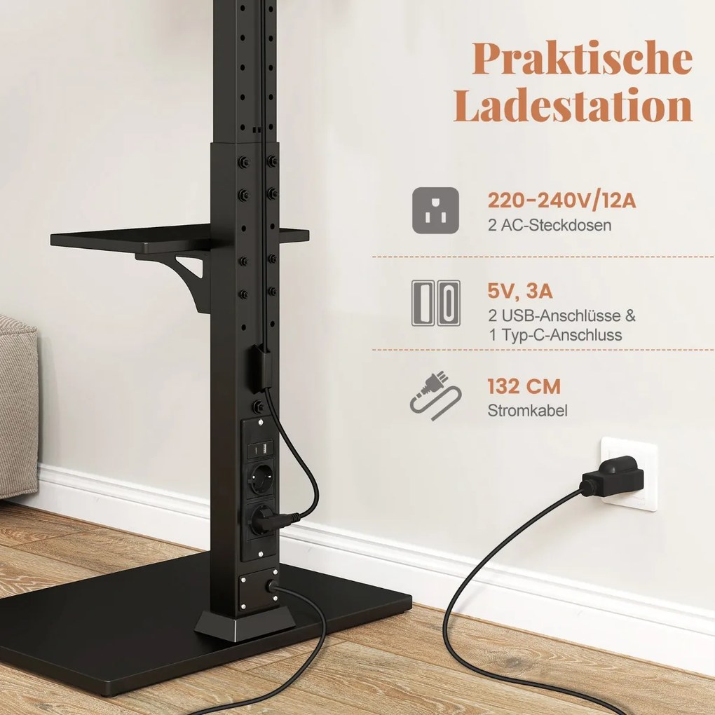 Costway Televizní stojan pro 32-70 palcové ploché a zakřivené televizory až