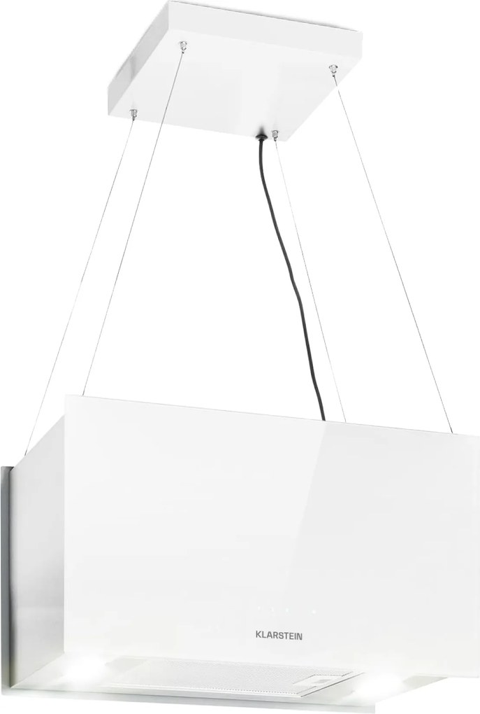 Klarstein Kronleuchter L, digestoř, 60 cm, ostrůvková, 577 m³/h, dotyková, LED, bílá