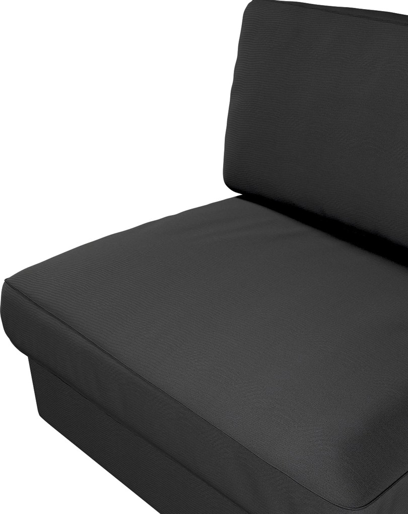 Potah na neskládací křeslo IKEA Kivik barva černá látka pletený vzor