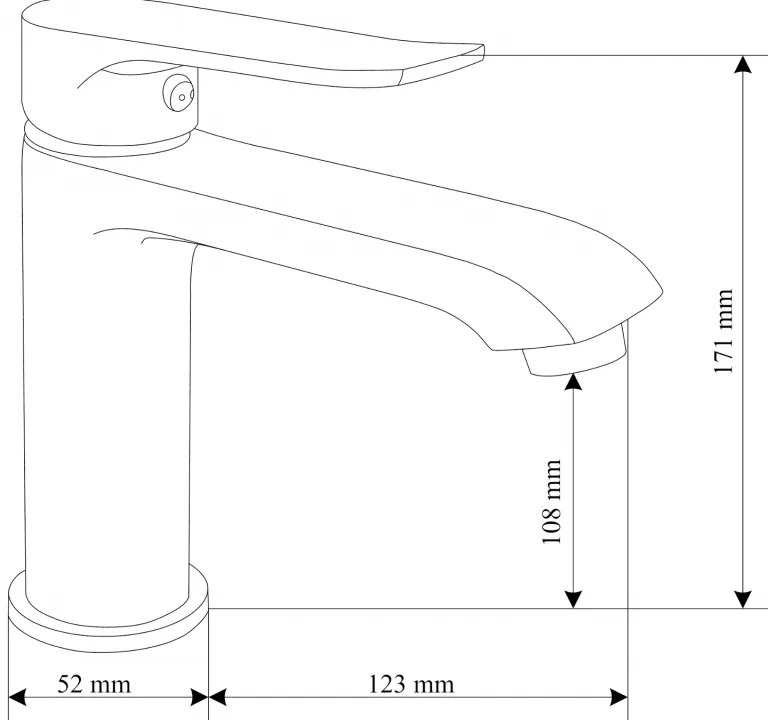 Mexen PECOS - umyvadlová baterie, Černá,72700-70