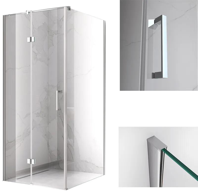 BPS-koupelny Čtvercový sprchový kout HYD-SK01 100x100 chrom/transparent