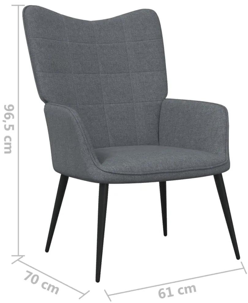 Petromila Relaxační židle tmavě šedá textil