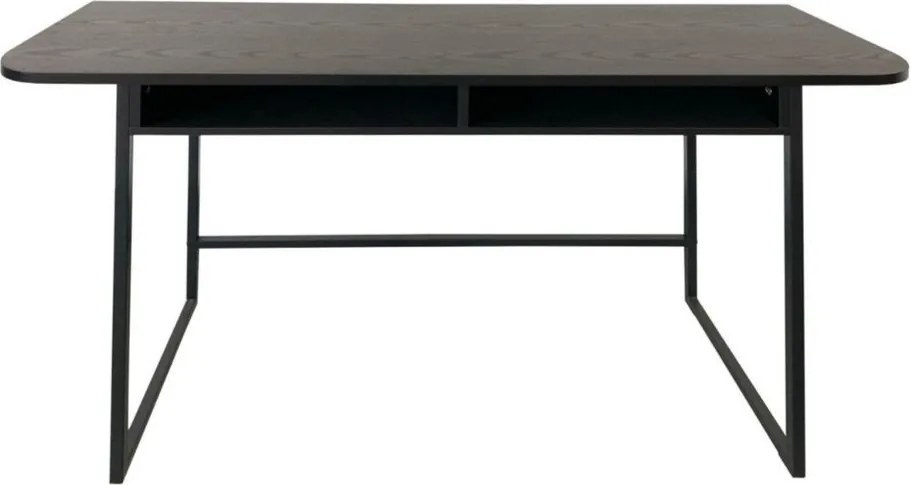 Černý konzolový stolek v dekoru jasanu 40x140 cm Darlington – Actona