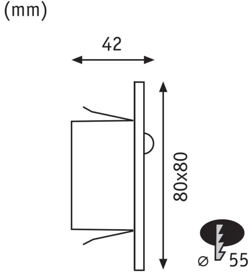 Paulmann  93134 - LED/1,2W Schodišťové svítidlo se senzorem EDGE 230V chrom