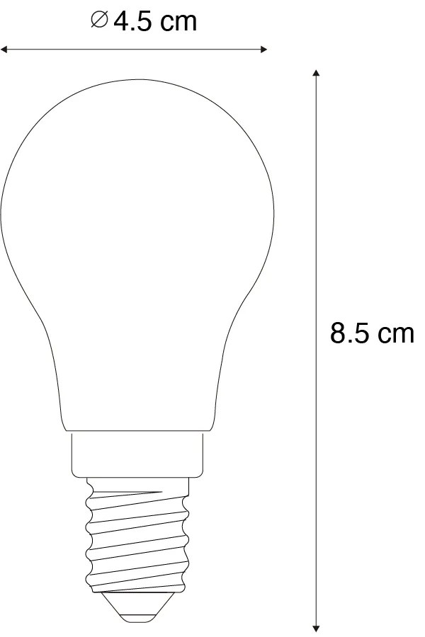 Sada 5 chytrých LED žárovek E14 P45 matných 4,2W 470 lm 2700-6500K