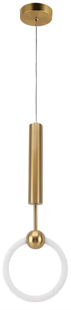 Toolight Toolight, LED závěsné svítidlo 25x55cm, 10W, 3000K, LHJ059-CP1, zlatá matná, OSW-60031