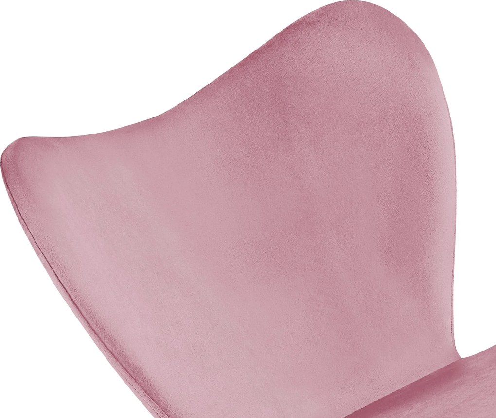 Jídelní židle Maika samet – světle růžová