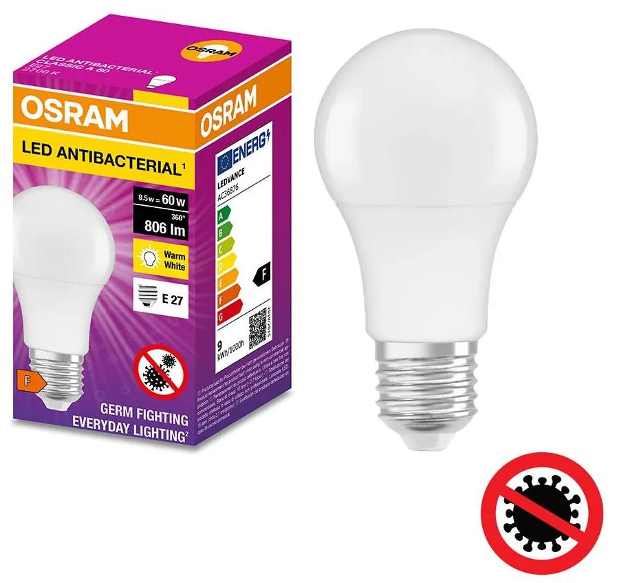 Osram | LED Antibakteriální žárovka A60 E27/8,5W/230V 2700K - Osram | P22697