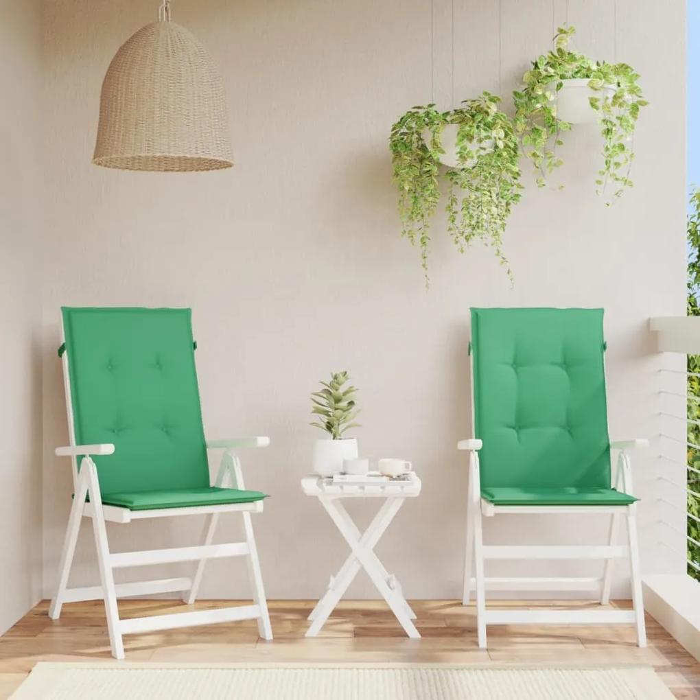 vidaXL Podušky na židli vysoké opěradlo 2 ks 120x50x3 cm textil [361268] Barva: Jasně zelená