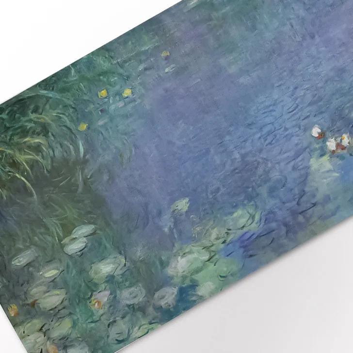 Lenbutik Lněný běhoun na stůl Claude Monet Lekníny / Lilies-modrá verze Rozměry ubrusů: 180x50 cm