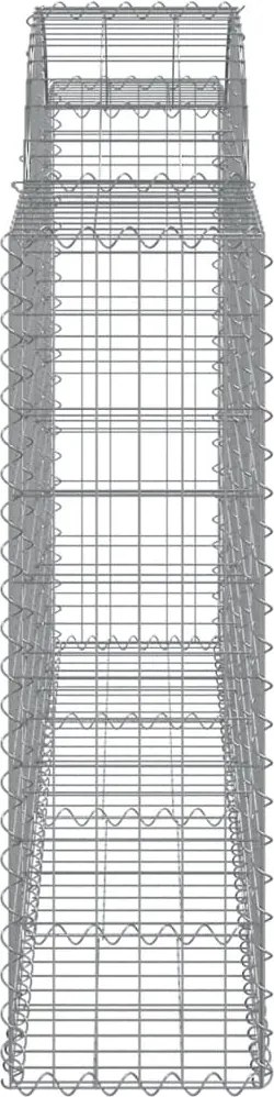 Klenuté gabionové koše 10ks 200x30x100/120cm pozinkované železo 3146118