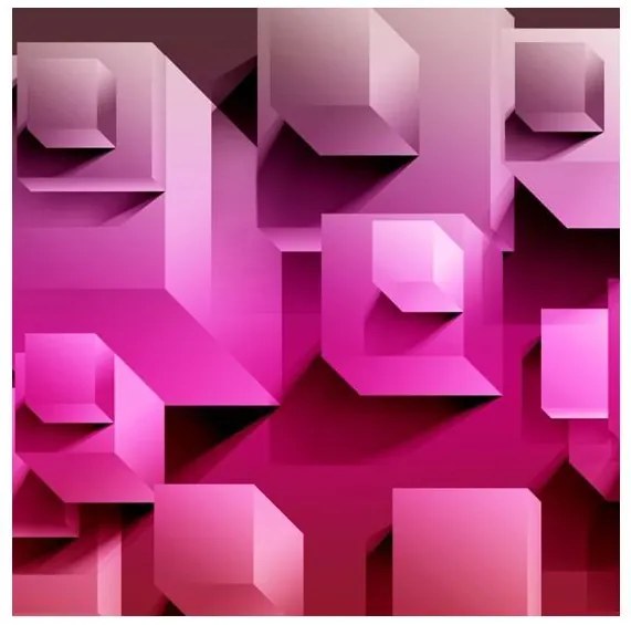 Obrza růžových krychlí (50x50 cm), 40 dalších rozměrů