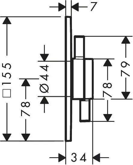 Hansgrohe DuoTurn E, baterie pod omítku pro 1 spotřebič, bílá matná, HAN-75617700