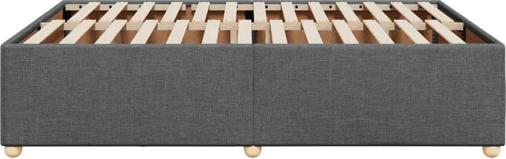 Rám postele bez matrace tmavě šedý 160 x 200 cm textil 3284744