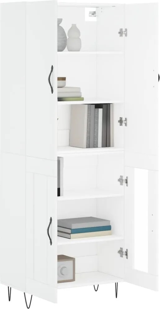 Skříň highboard bílá 69,5 x 34 x 180 cm kompozitní dřevo 3198065