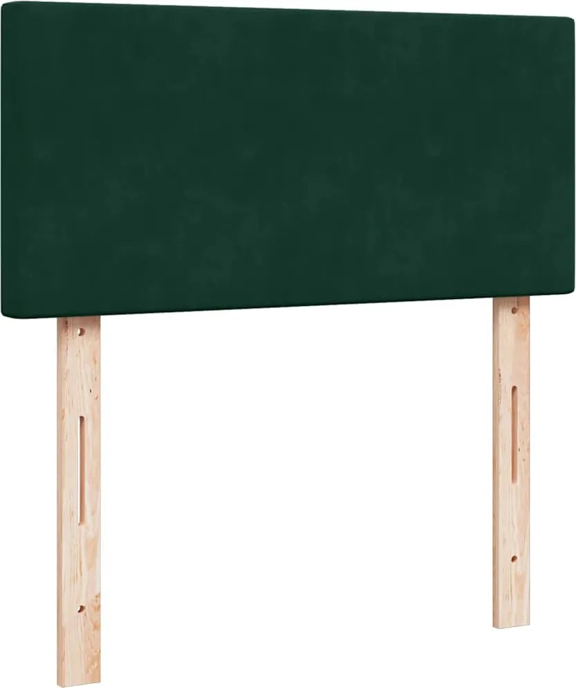 Box spring postel s matrací tmavě zelená 80 x 200 cm samet 3287587