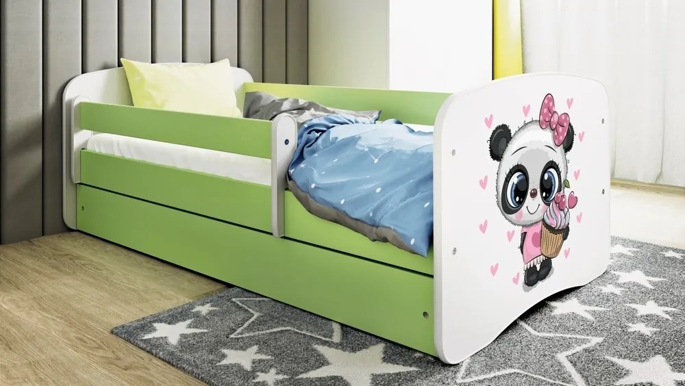 Dětská postel Babydreams panda zelená