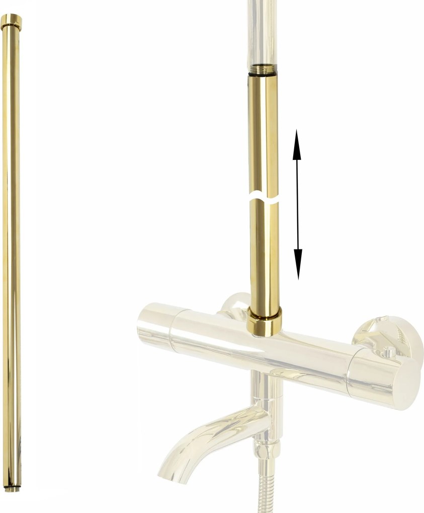 Prodloužení pro vanovou/sprchovou soupravu REA ø 22 mm - 60 cm, zlatá lesk
