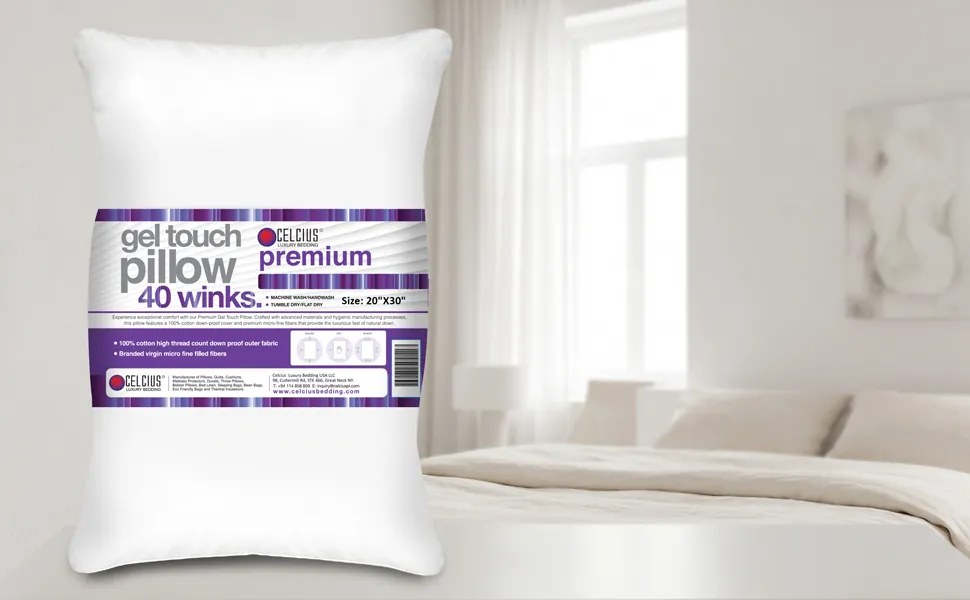 Celcius Gel Touch Soft – prémiový mikrogelový polštář na spaní 45 x 70 cm