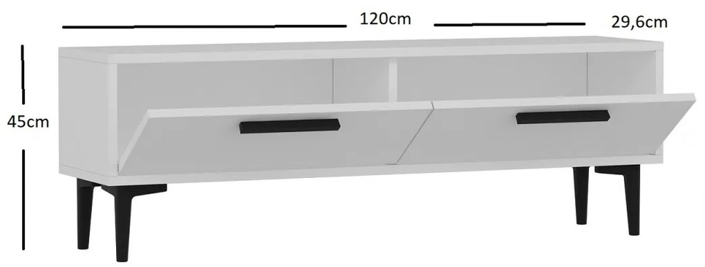 TV stolek Leni 120 cm bílý