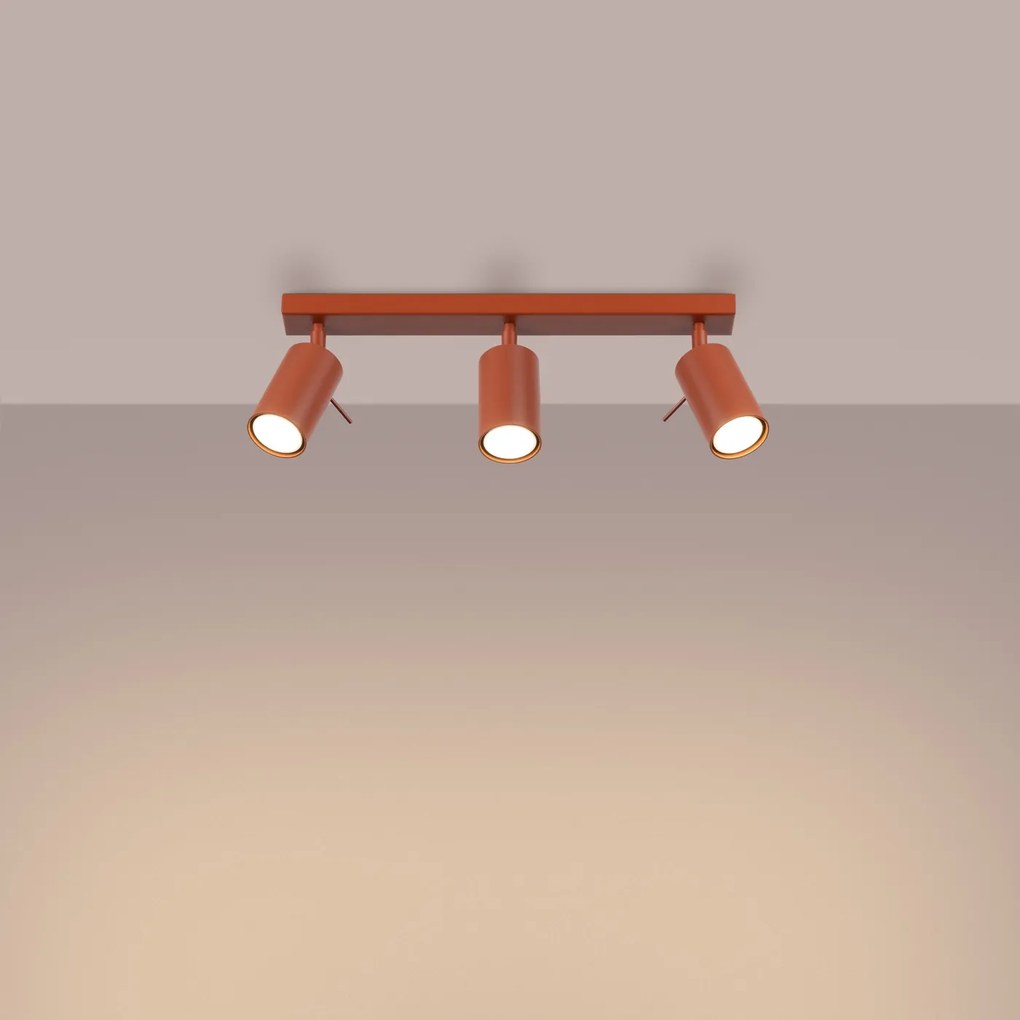 Sollux Lighting Stropní svítidlo RING 3L červená ochra