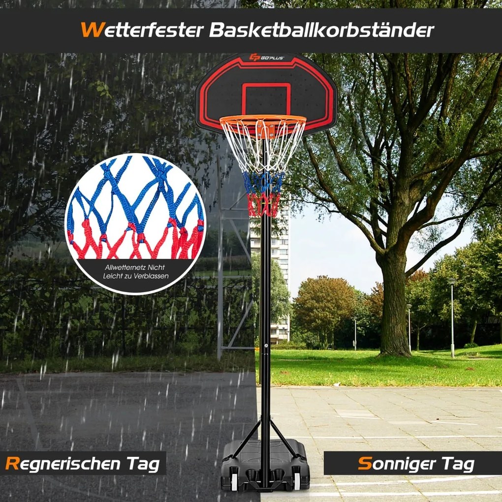 Costway Dětský výškově nastavitelný basketbalový stojan pro vnitřní i venkovní