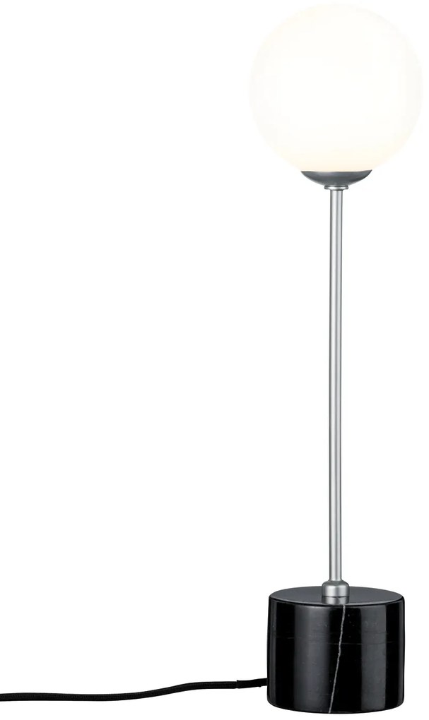Paulmann 79688 Neordic Moa, stolní lampička ze černého mramoru, matného chromu a skla, 10W G9, výška 40cm