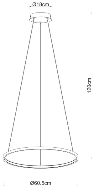 Globo 67192-29BR - LED Lustr na lanku RALPH LED/29W/230V hnědá