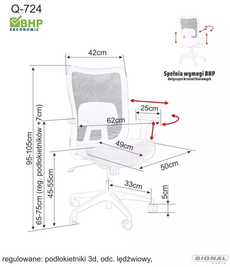Kancelářská židle Spinor šedá