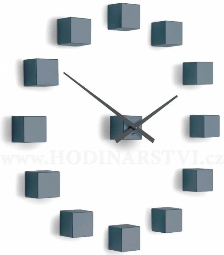 Designové nástěnné nalepovací hodiny Future Time FT3000GY Cubic grey