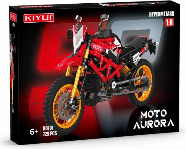 Stavebnice motocyklu KIYUI H8701, 729 dílků