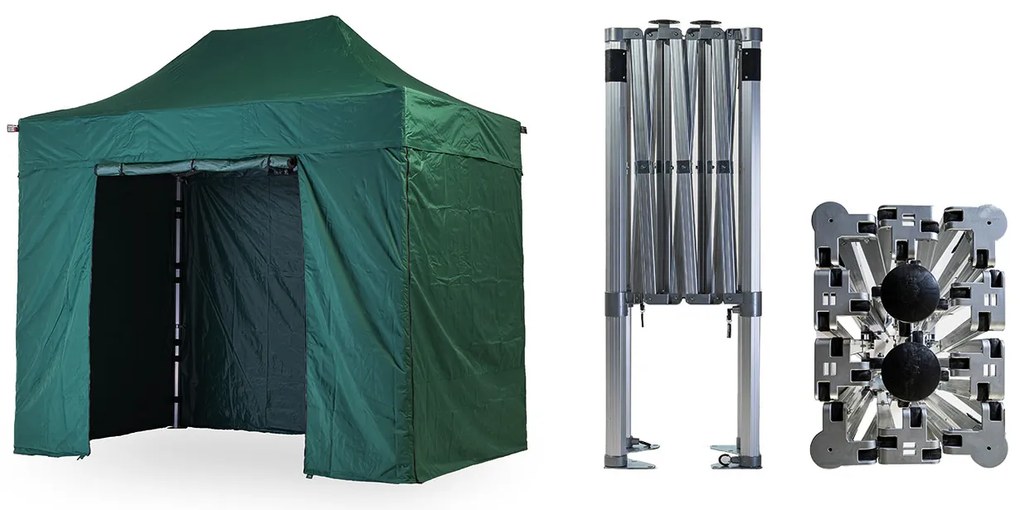 Nůžkový párty stan 2x3 m TENTino BIG HEXAGON Barva opláštění: 9A - ZELENÁ