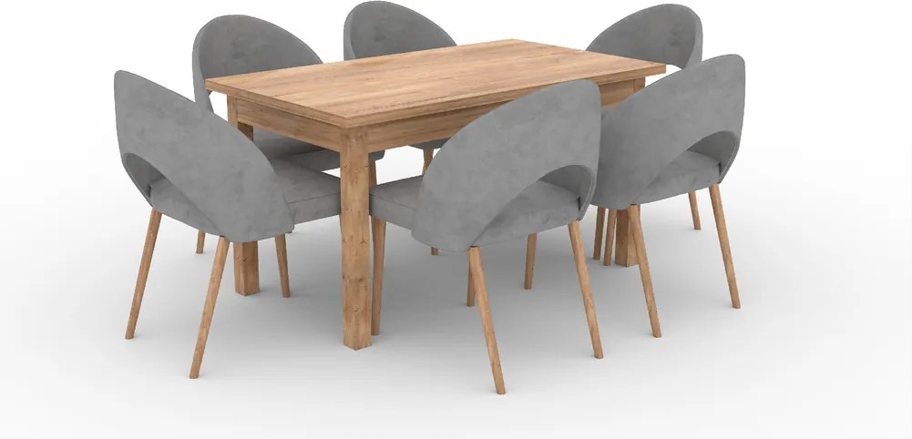 ADRK Furniture Sada stůl s židlemi RODOS 82 SE-ROD-82-L