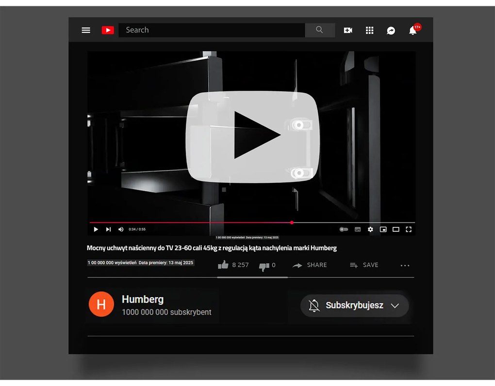 Držák na televizi Humberg pro TV 23-60 palců s nosností 45 kg