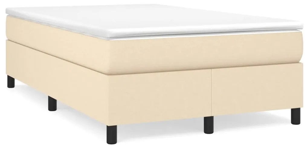 Box spring postel s matrací krémová 120x190 cm textil 3269688