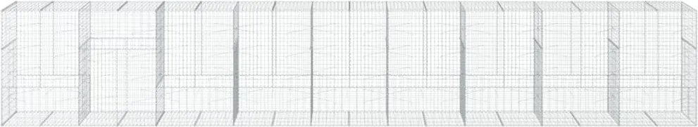Gabionový koš s víkem 900 x 100 x 150 cm pozinkované železo 3295221