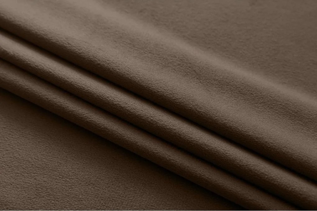 Hnědý zatemňovací závěs VELVET 140x270 cm Zavěšení: Řasící páska